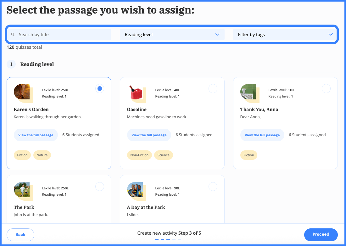 Assigning Activities